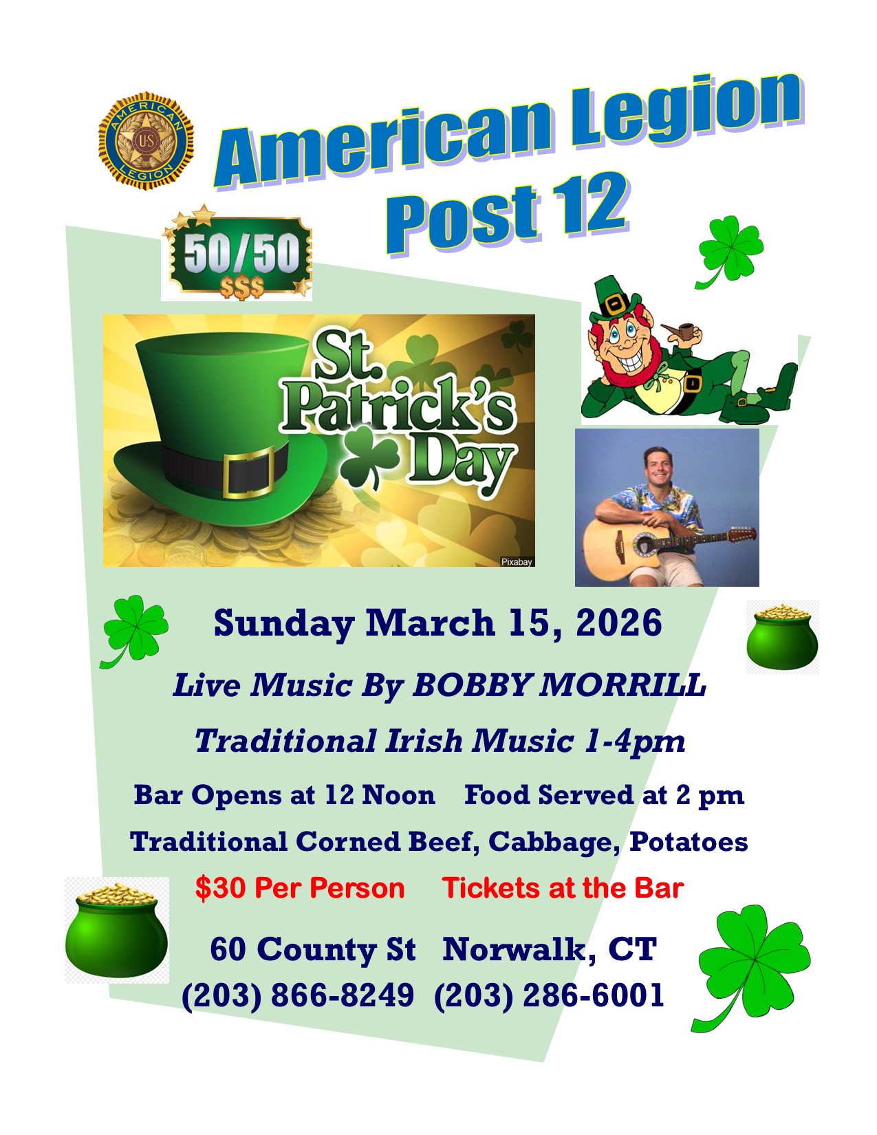 St. Patrick’s Day Dinner, March 15, 12:00 – 4:00 p.m. – Frank C Godfrey ...